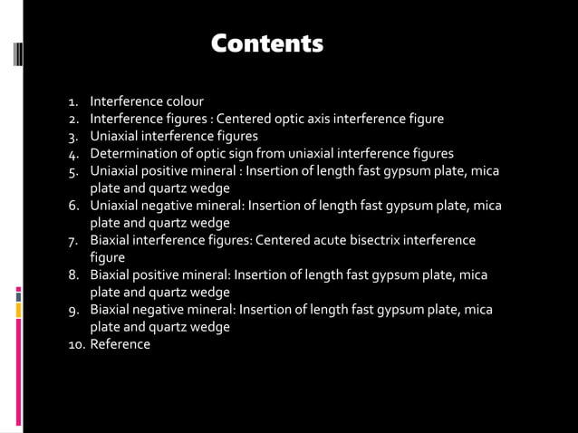 Interference colour and interference figures | PPTX | Geology | Science