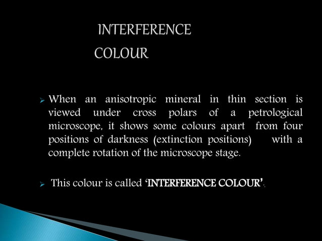 Interference colour and interference figures | PPTX | Geology | Science