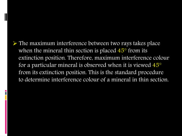 Interference colour and interference figures | PPTX | Geology | Science