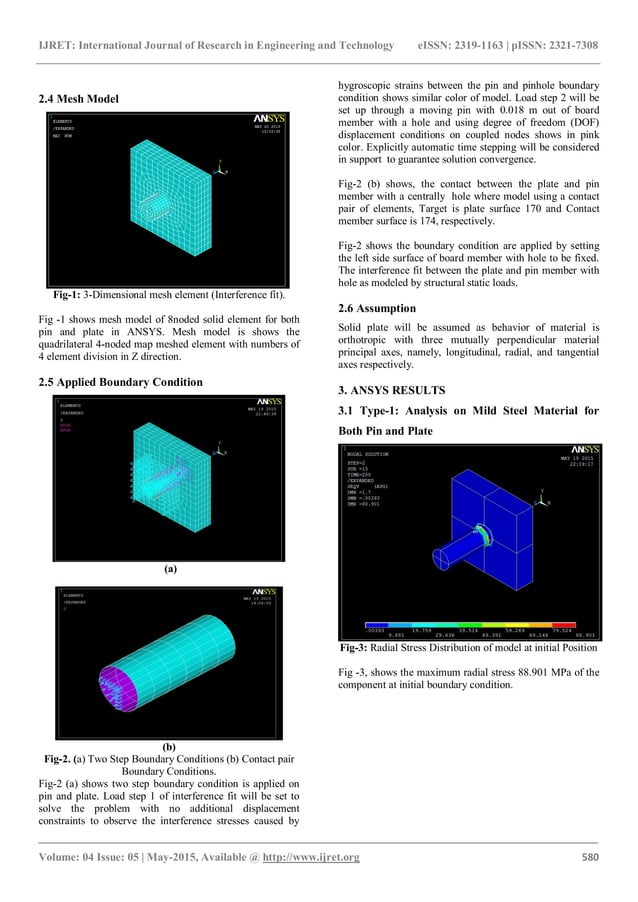 Interference fit simulation on pin joint by using ansys | PDF