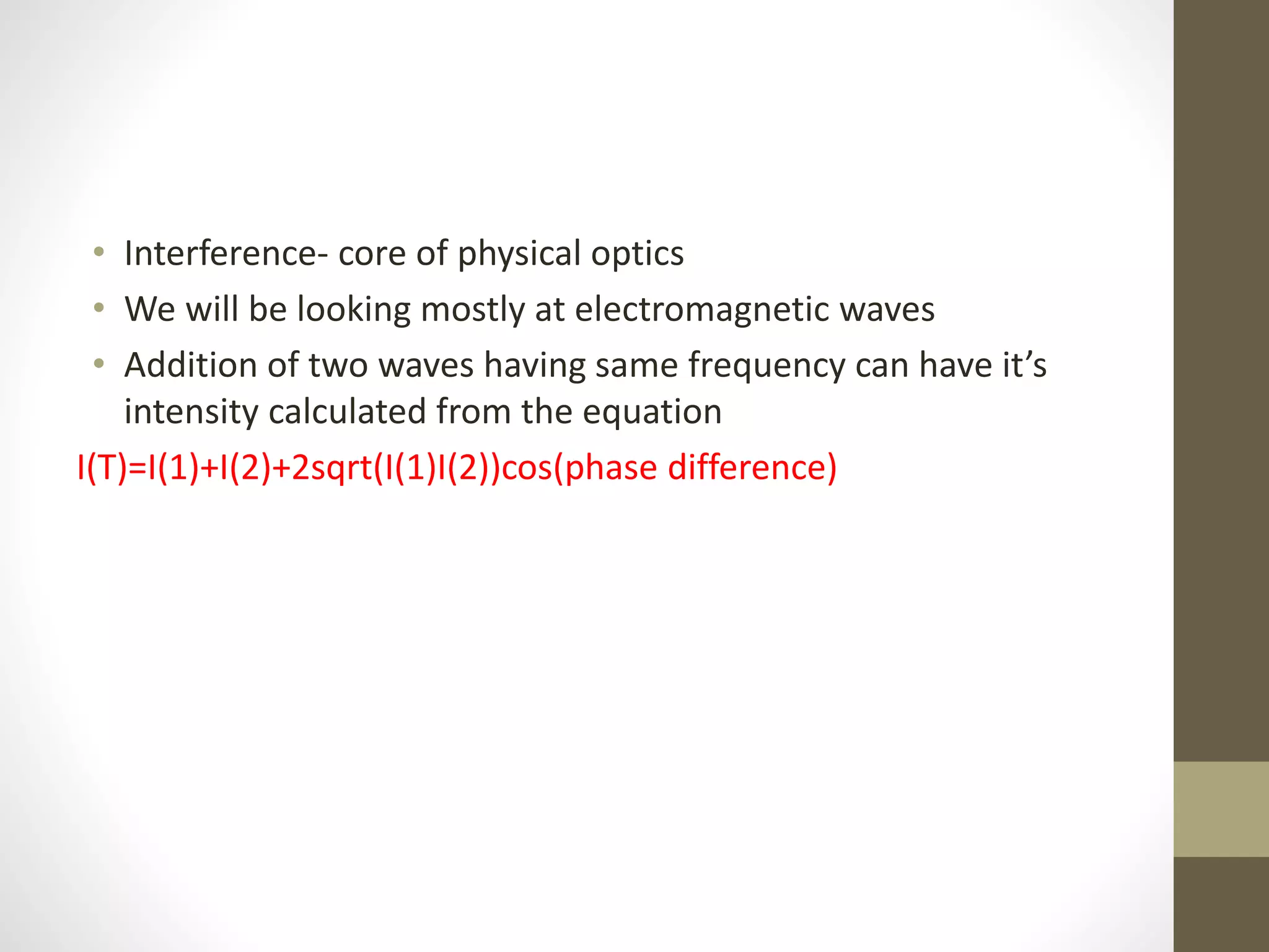 Interference light physics | PPT