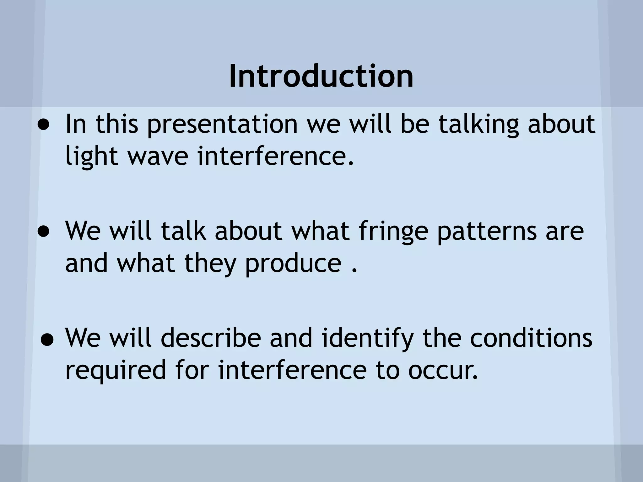 Interference of light | PPT