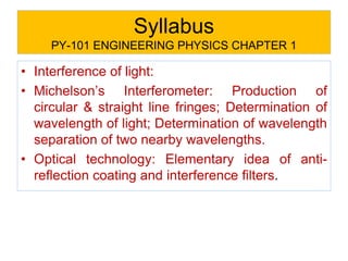 Interference of light | PPTX