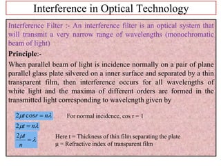 Interference of light | PPTX