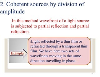 Interference of light waves | PPTX | Physics | Science