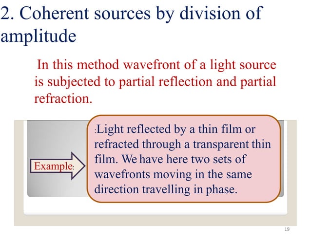 Interference of light waves | PPTX | Physics | Science
