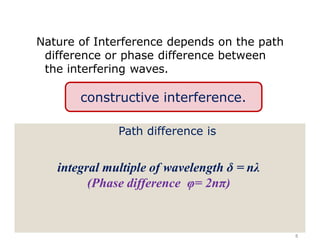 Interference of light waves | PPTX | Physics | Science