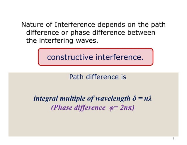 Interference of light waves | PPTX | Physics | Science