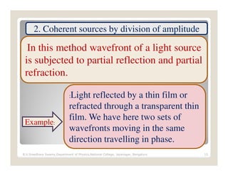 Interference of light presentation | PDF