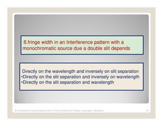 Interference of light presentation | PDF