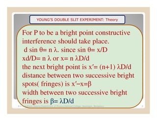 Interference of light presentation | PDF