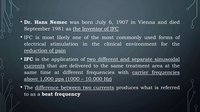 Interferential current (ifc) | PPT