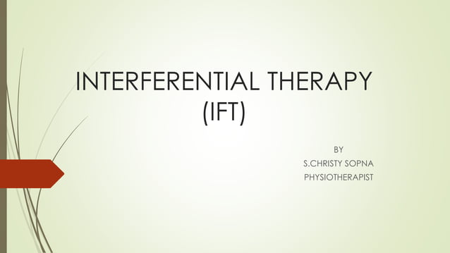 Interferential therapy | PPT