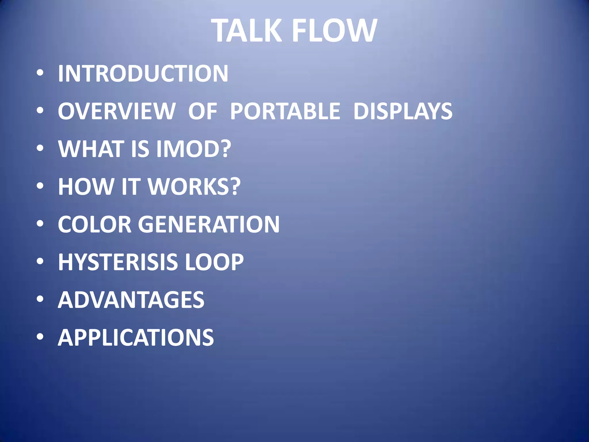 Interferometric modulator (imod) | PPTX
