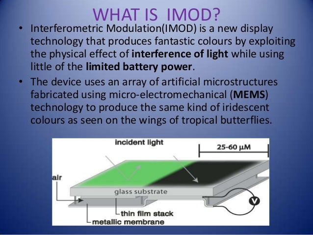 Interferometric modulator (imod)