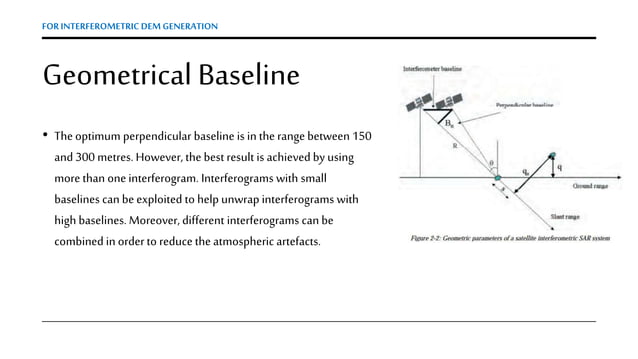 How to choose SAR satellite imagery for a good interferometric processing | PPT