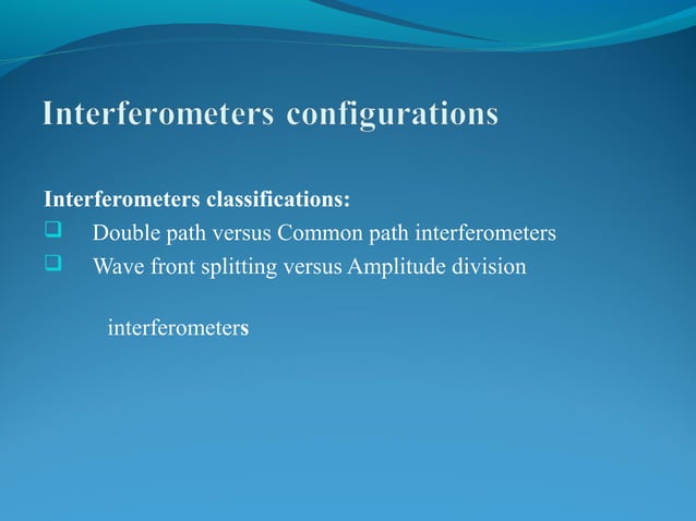 Interferometry 1 | PPT