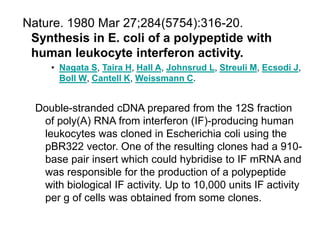 Interferon History Files as of February 2020 | PPTX | Chemistry | Science
