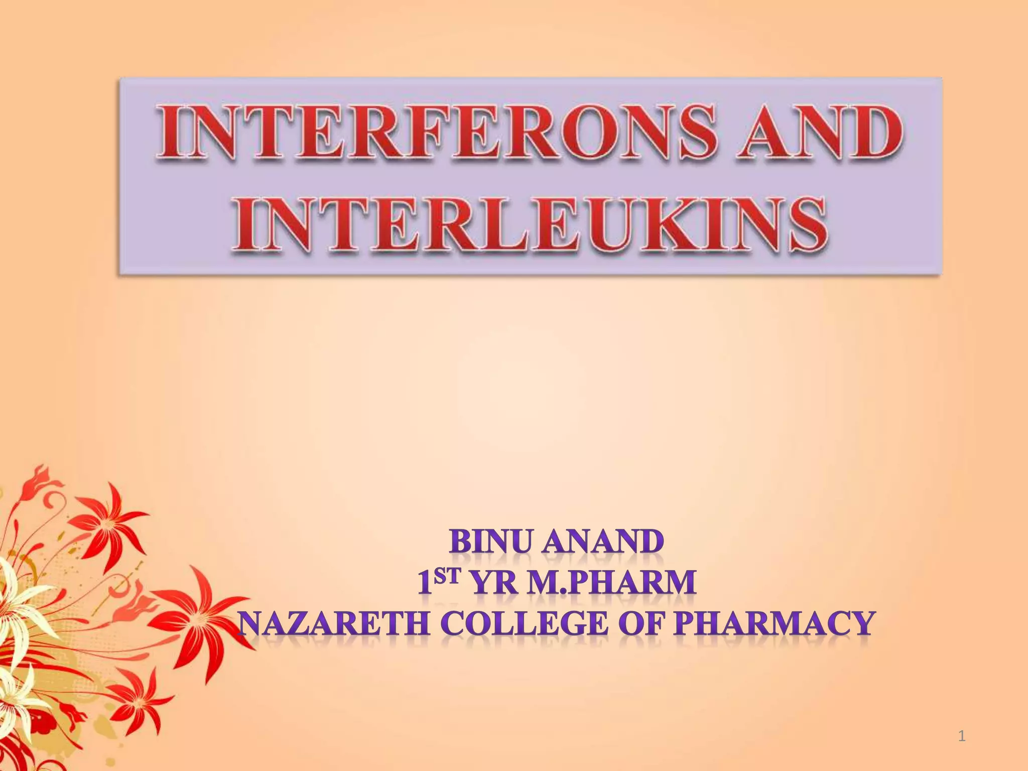 Interferons & interleukines | PPTX