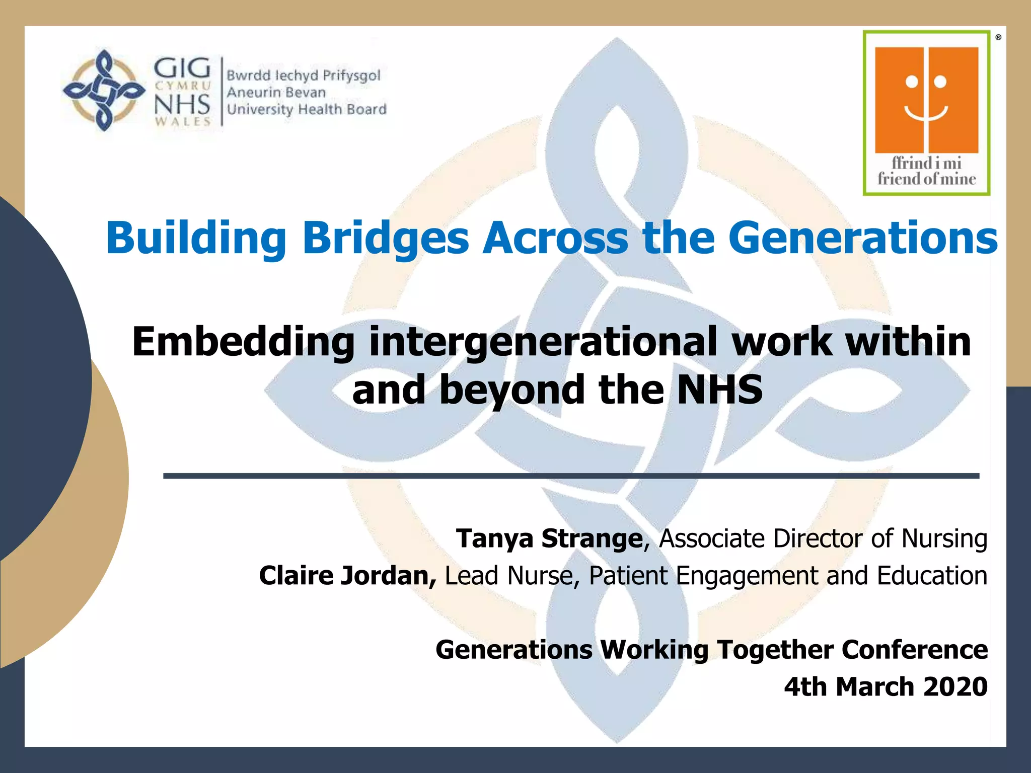 Building bridges across the generations: Embedding intergenerational ...