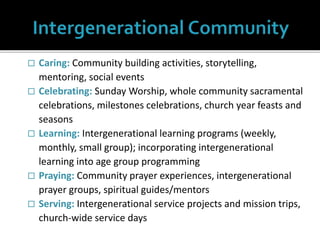 Faith Formation Ecosystem - Intergenerational Component | PPTX