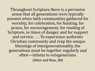 Faith Formation Ecosystem - Intergenerational Component | PPT