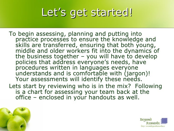 Intergenerational Knowledge Transfer Succession Planning