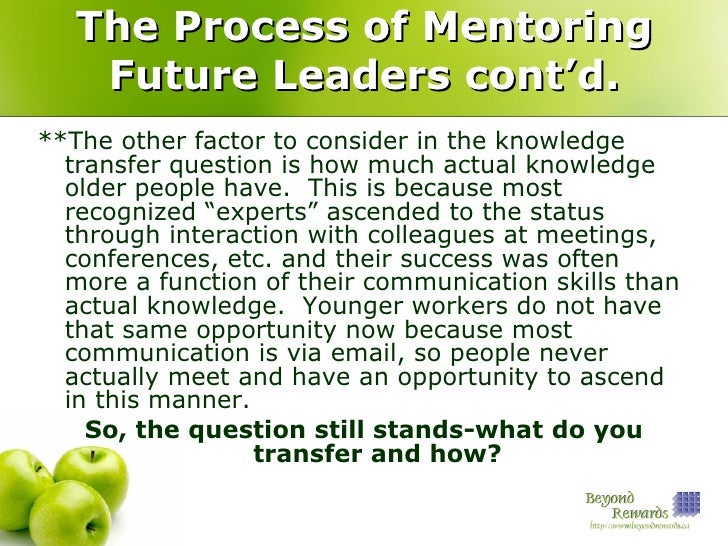 Intergenerational Knowledge Transfer Succession Planning