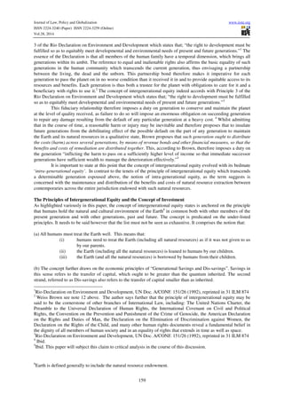 Intergenerational versus intragenerational equities and the | PDF
