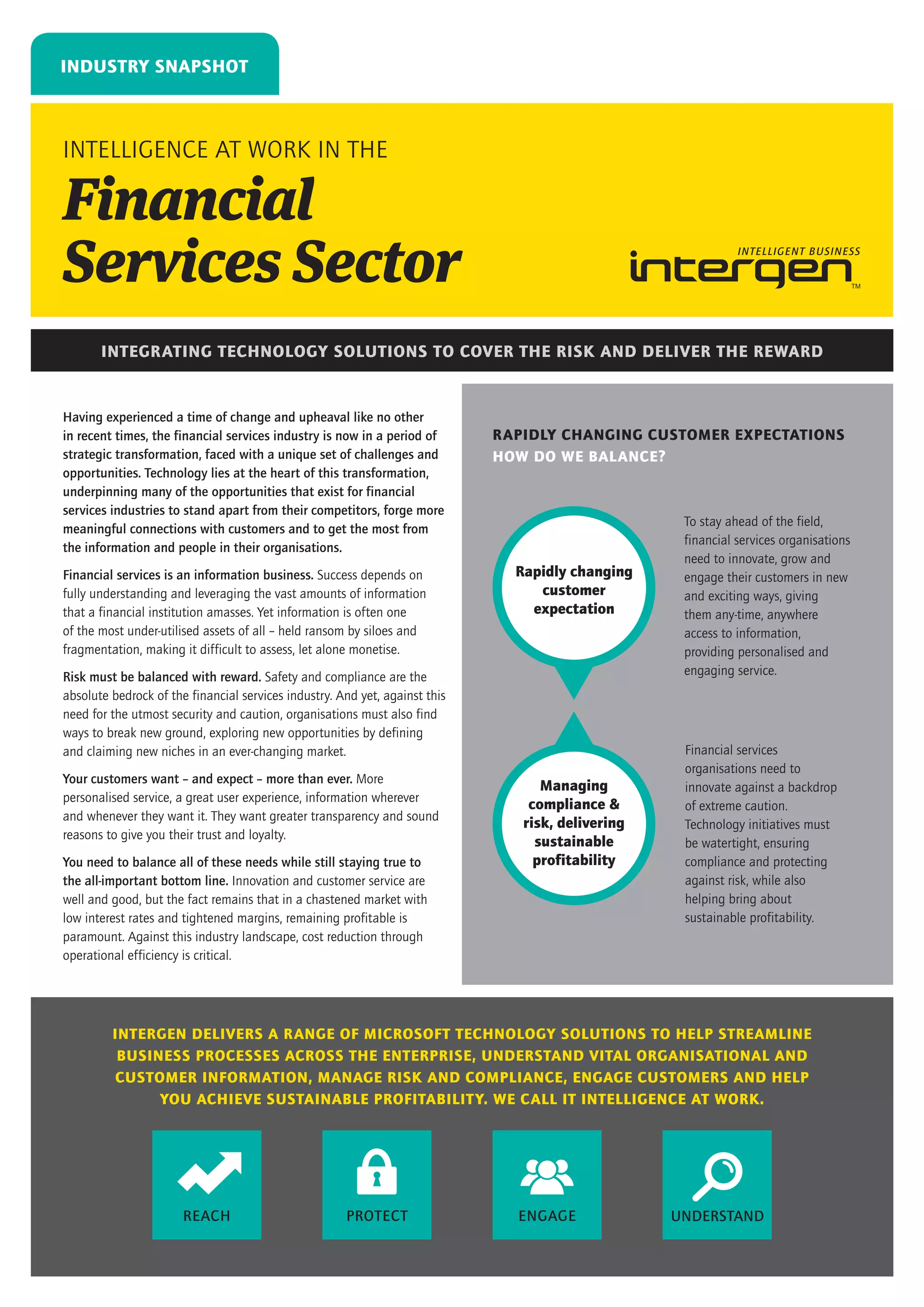 Intergen financial sector datasheet | PDF