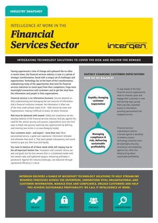 Intergen financial sector datasheet | PDF