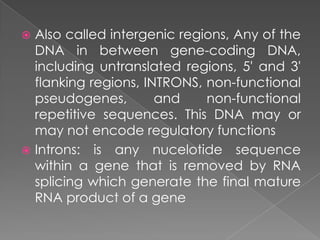 Intergenic segments | PPTX