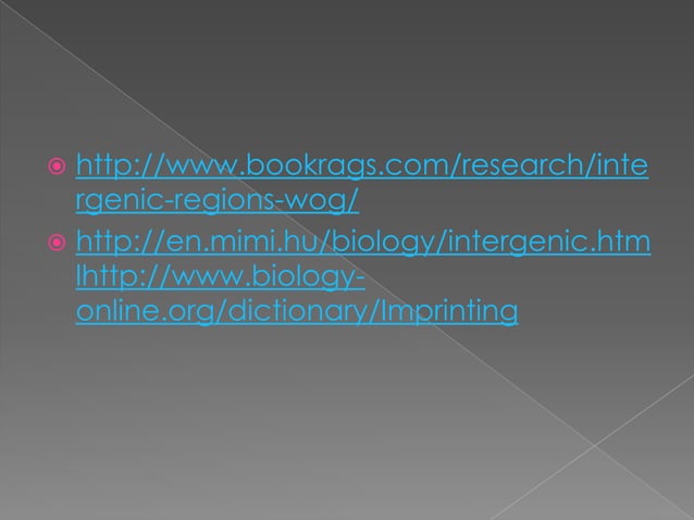 Intergenic segments | PPTX