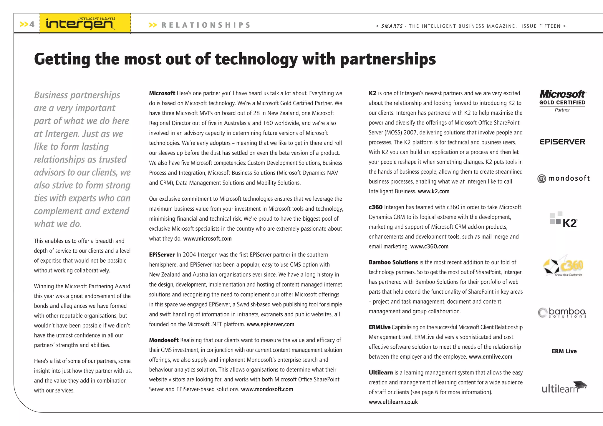 Intergen Smarts 15 (2007) | PDF