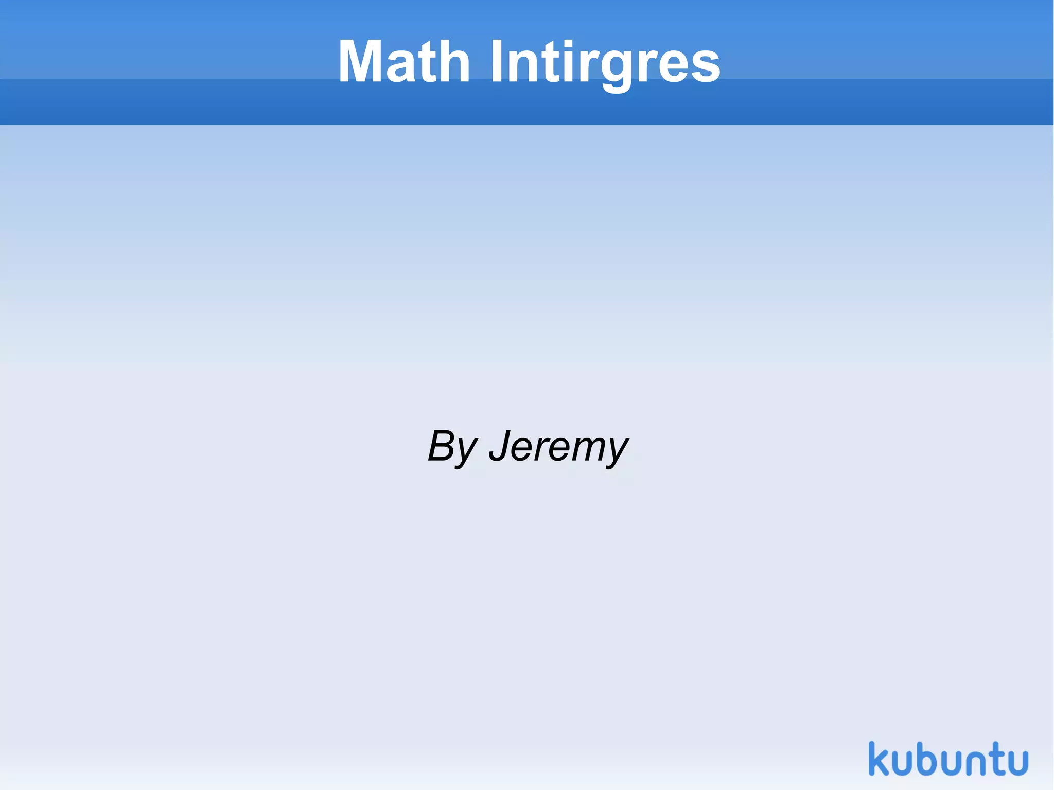 Intergers slideshow | ODP