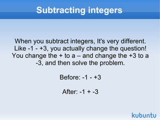 Integers slideshow | PPT