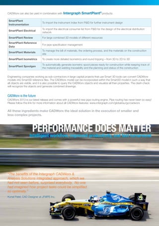 Intergraph cad worx_analysis_flyer_2012 | PDF