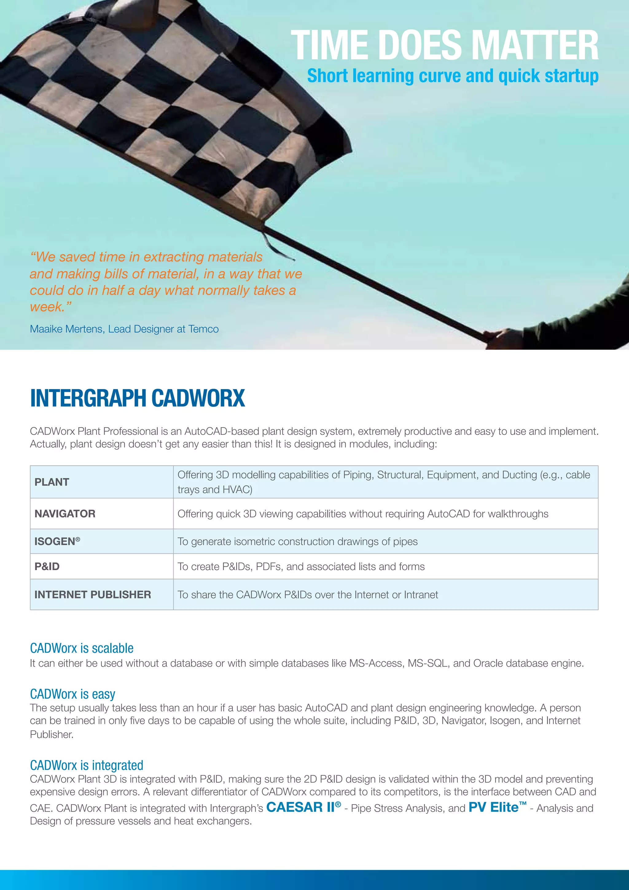 Intergraph CADWorx & Analysis Flyer | PDF