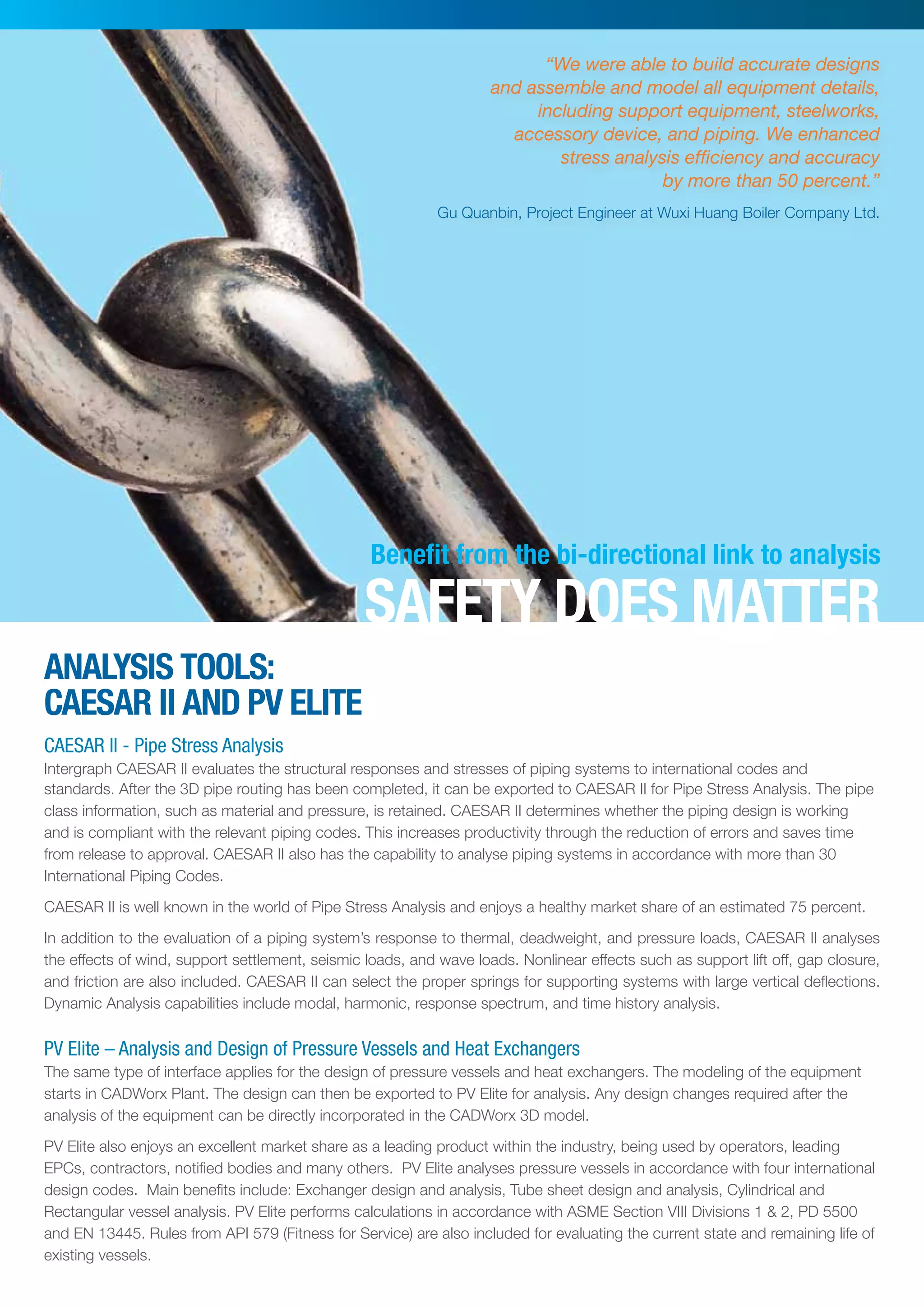 Intergraph CADWorx & Analysis Flyer | PDF