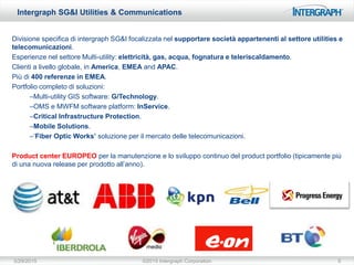Soluzioni Intergraph per la gestione delle reti di telecomunicazione | PPTX