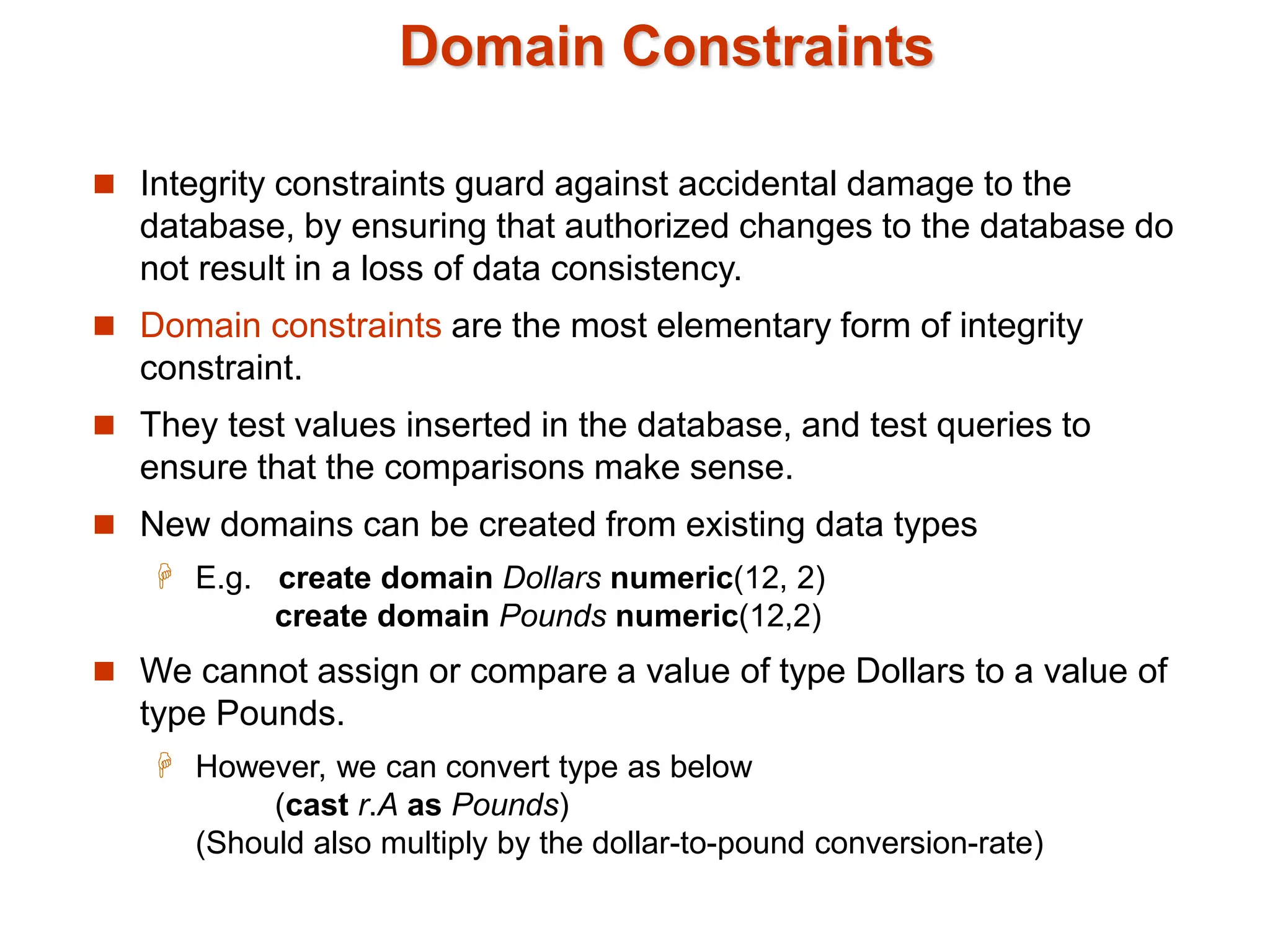 Integrity Constraints in Database Management System.ppt | Databases | Computer Software and ...