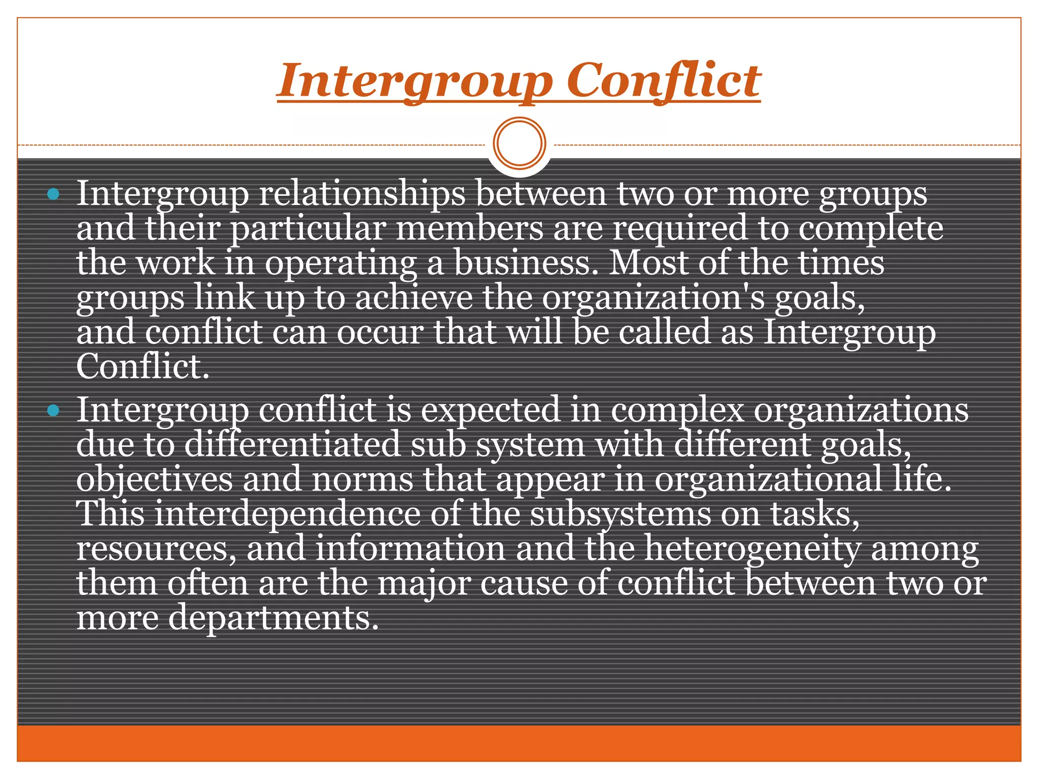 Intergroup Conflict | PPTX
