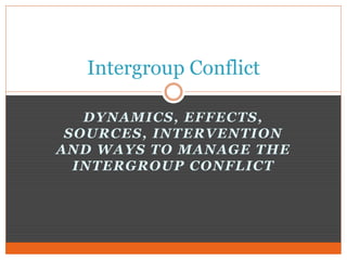 Intergroup Conflict | PPTX