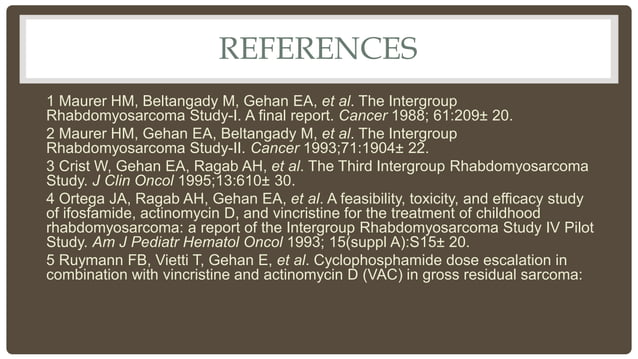 Inter group rhabdomyosarcoma study group (irsg) | PPTX