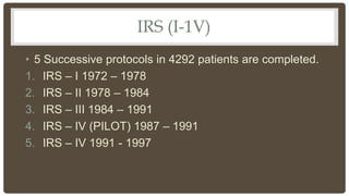 Inter group rhabdomyosarcoma study group (irsg) | PPTX