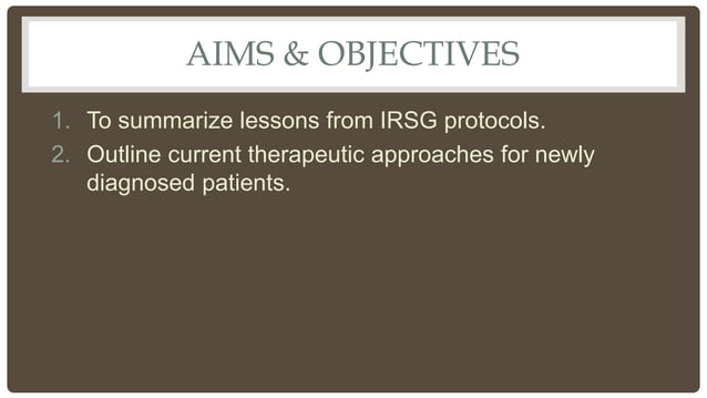 Inter group rhabdomyosarcoma study group (irsg) | PPTX