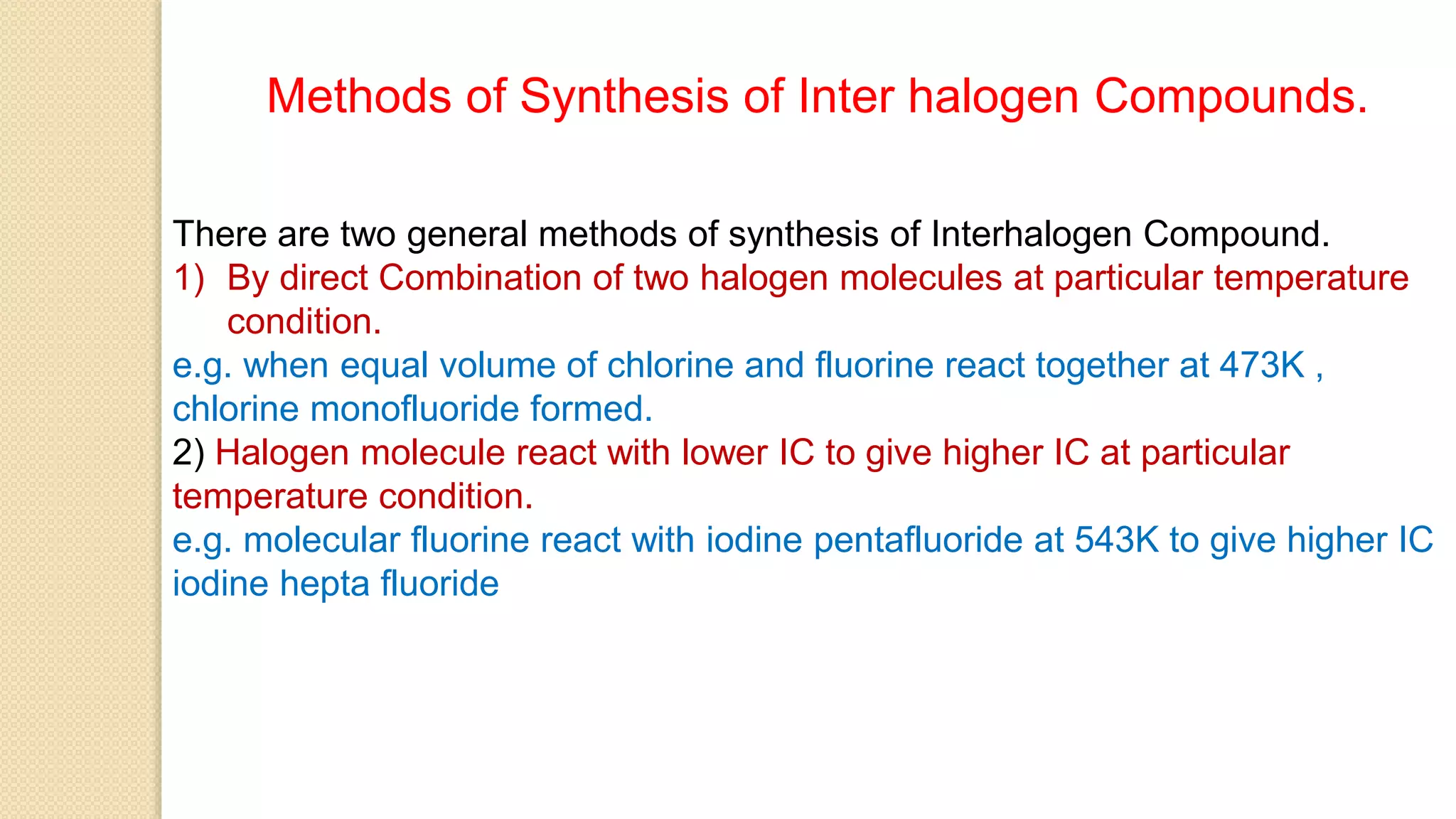 Interhalogen compounds | PPTX