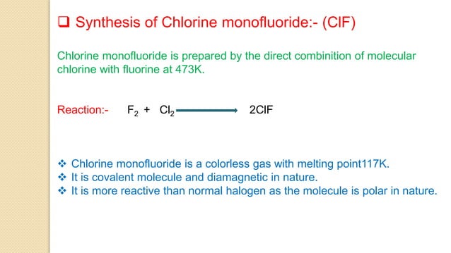 Interhalogen compounds | PPTX | Chemistry | Science