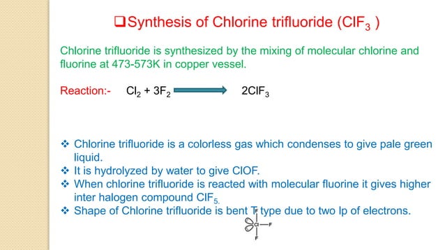 Interhalogen compounds | PPTX | Chemistry | Science