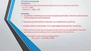 Interhalogen compounds | PPTX
